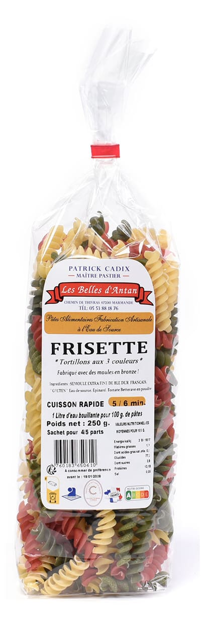 Fusili Tricolore - Pomodoro, spinaci e barbabietola - 250 g - Les ...