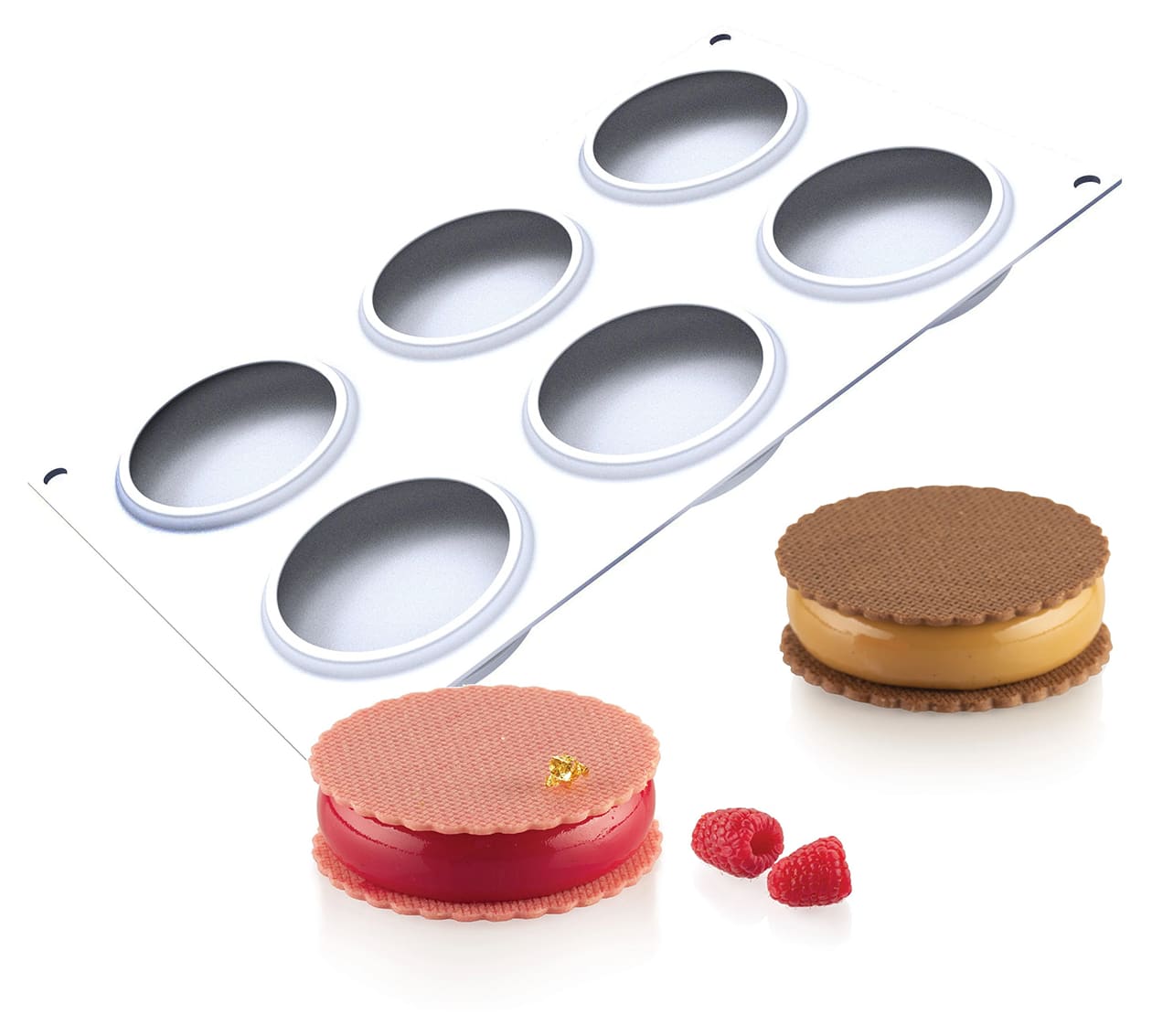 Stampo in silicone - 6 sweet rounds - 30 x 17,5 cm - Silikomart ...
