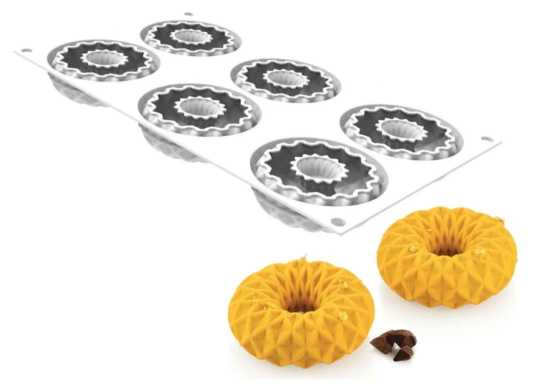 Stampo in silicone 6 Kaleido - Ø 7,5 x ht 2,5 cm - Silikomart ...