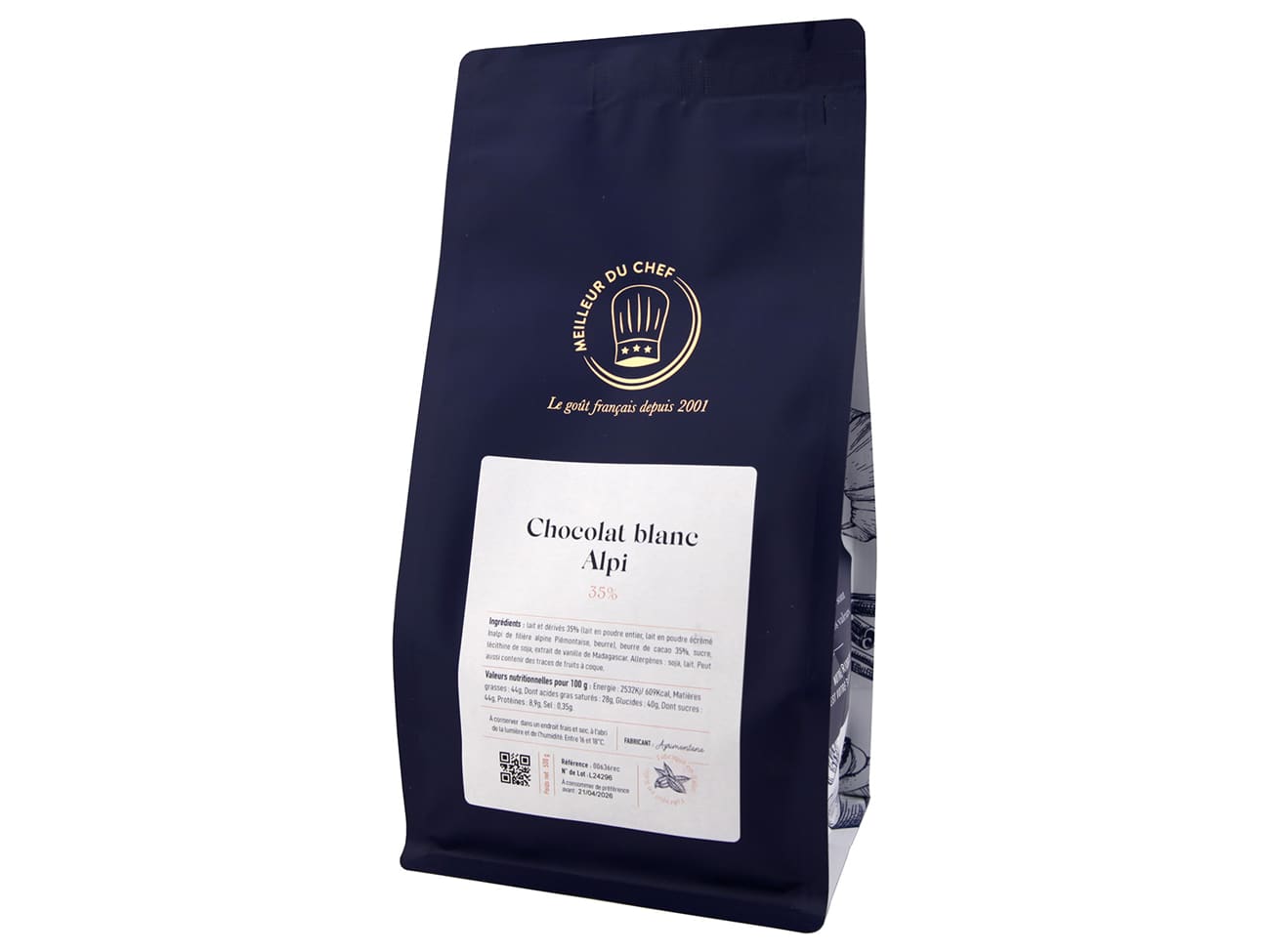Alpi White Chocolate 35% - 35% cocoa - 500g - Agrimontana - Meilleur du ...
