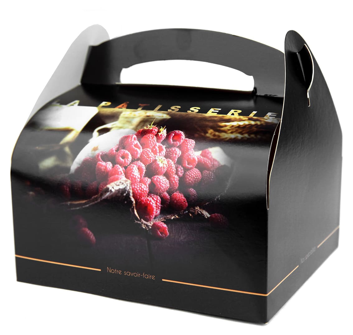 Cake Box with handles (x 50) - Raspberry - 18 x 10 x ht 7cm - Meilleur ...