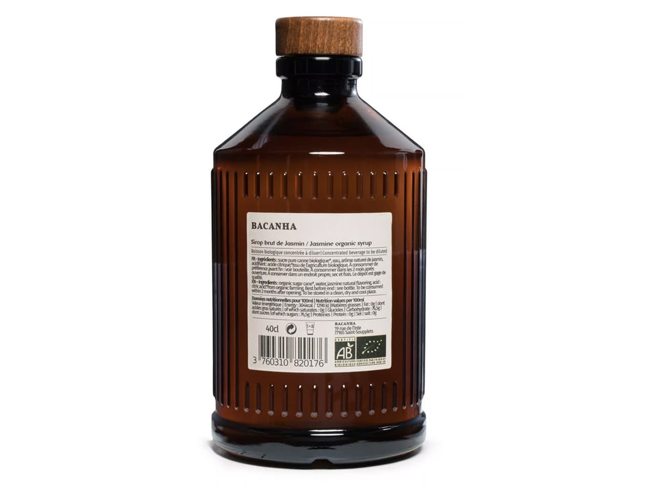 Organic Jasmine Syrup - 40cl - Bacanha - Meilleur du Chef