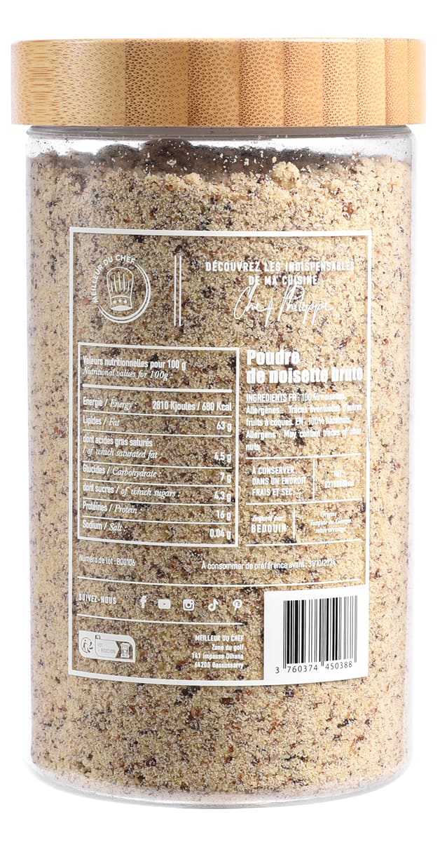 Raw Hazelnut Powder - 400g - Sélection Chef Philippe - Meilleur du Chef ...