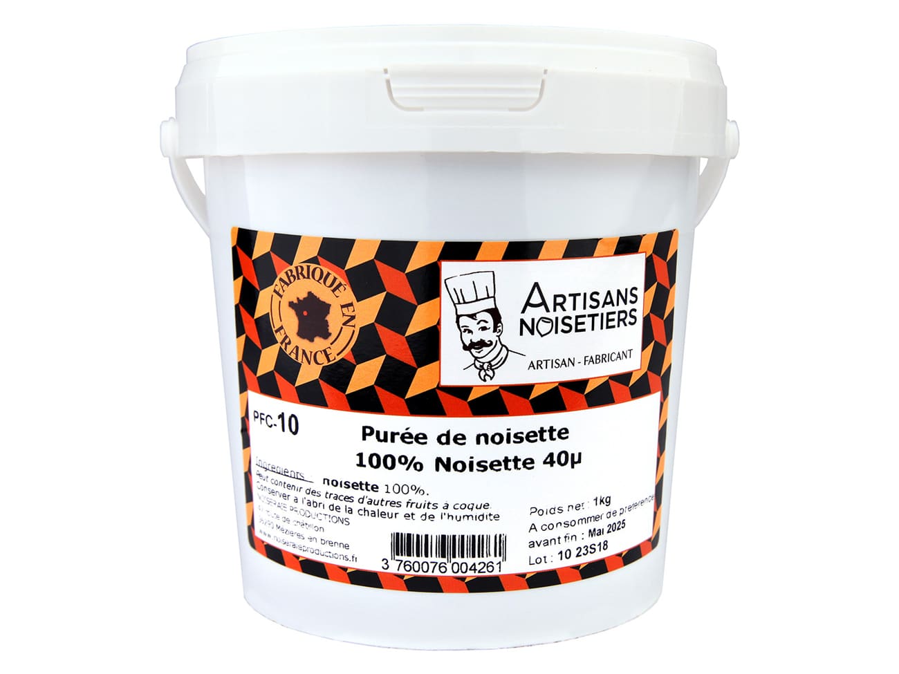 100% Hazelnut Paste - 1kg - Noiseraie - Meilleur du Chef