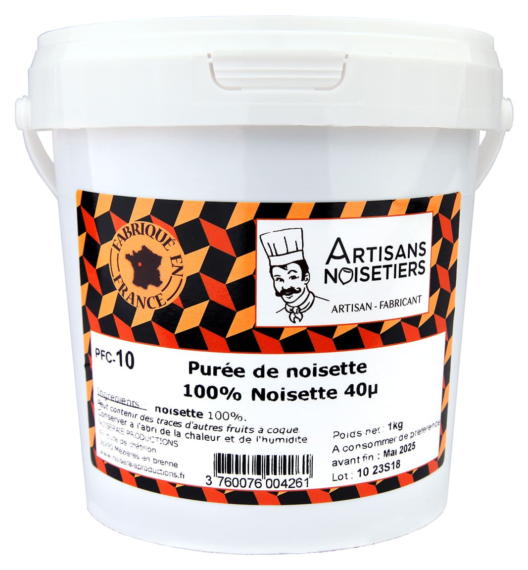 100% Hazelnut Paste - 1kg - Noiseraie - Meilleur du Chef