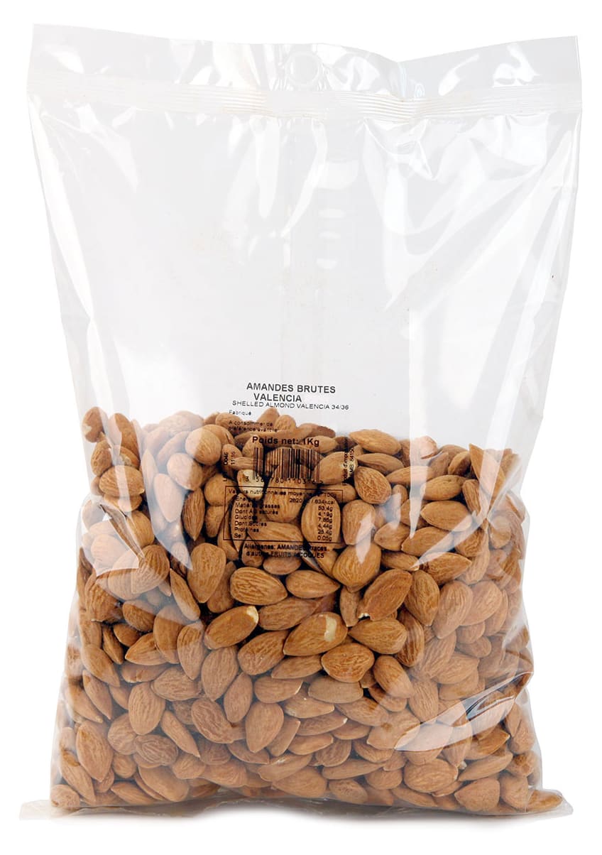 Whole Shelled Raw Almonds - 1kg - Meilleur du Chef