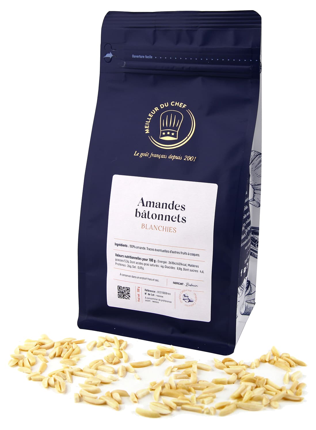 Blanched Slivered Almonds - 500g - Meilleur du Chef