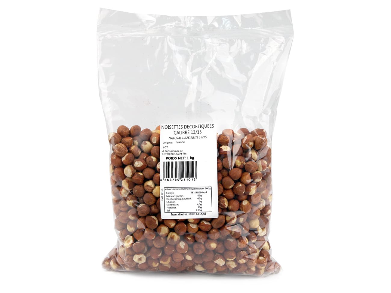 Whole Shelled Hazelnuts - 1kg - Meilleur du Chef