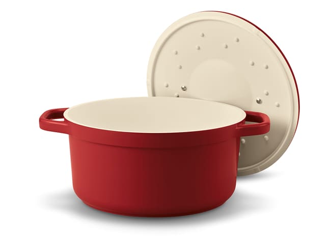 Cast Aluminum Round Casserole - orange-red - Ø 24cm - Beka - Meilleur ...
