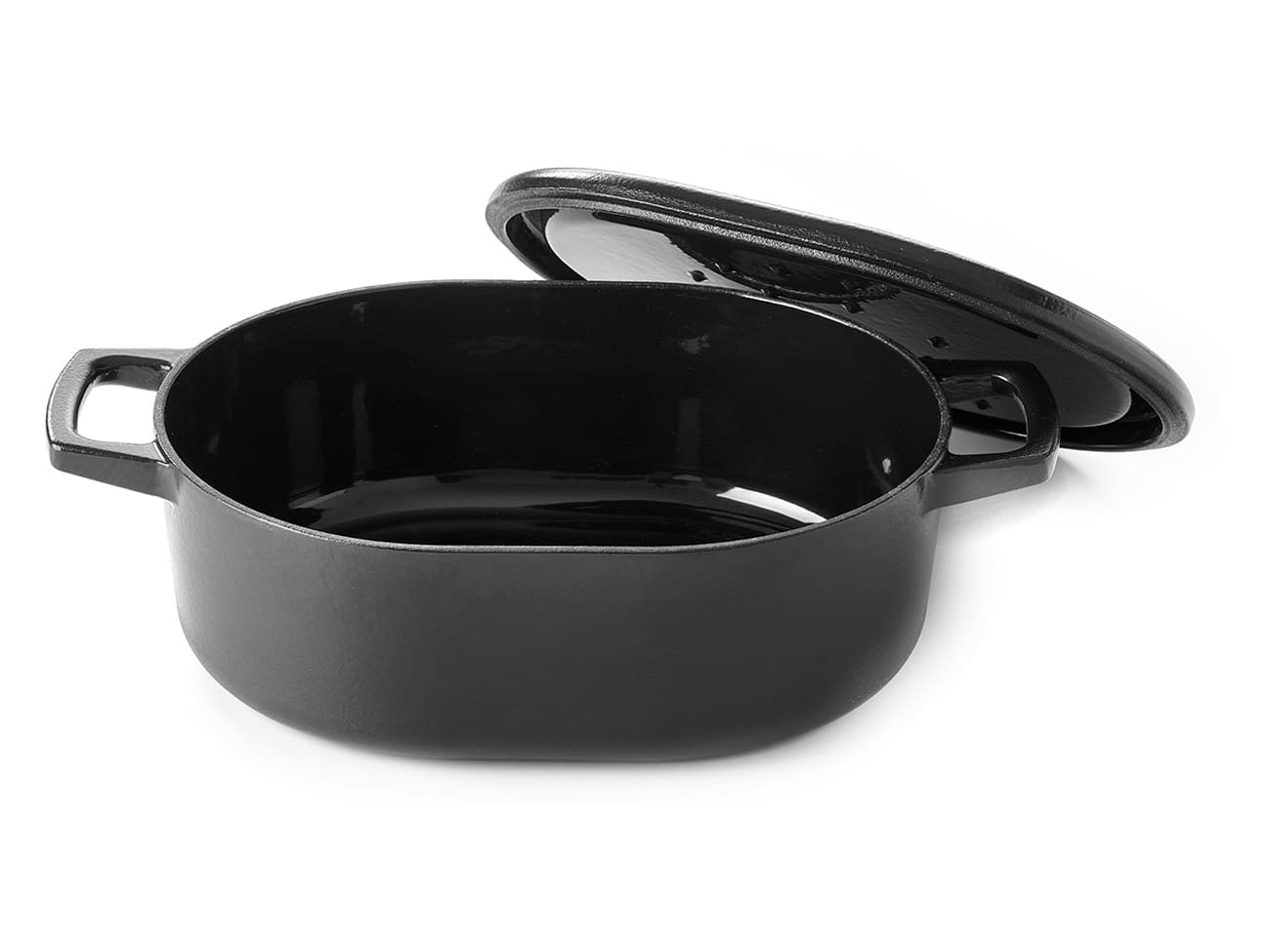 Nori enamelled cast iron oval casserole - Ceramic Coating - Beka ...