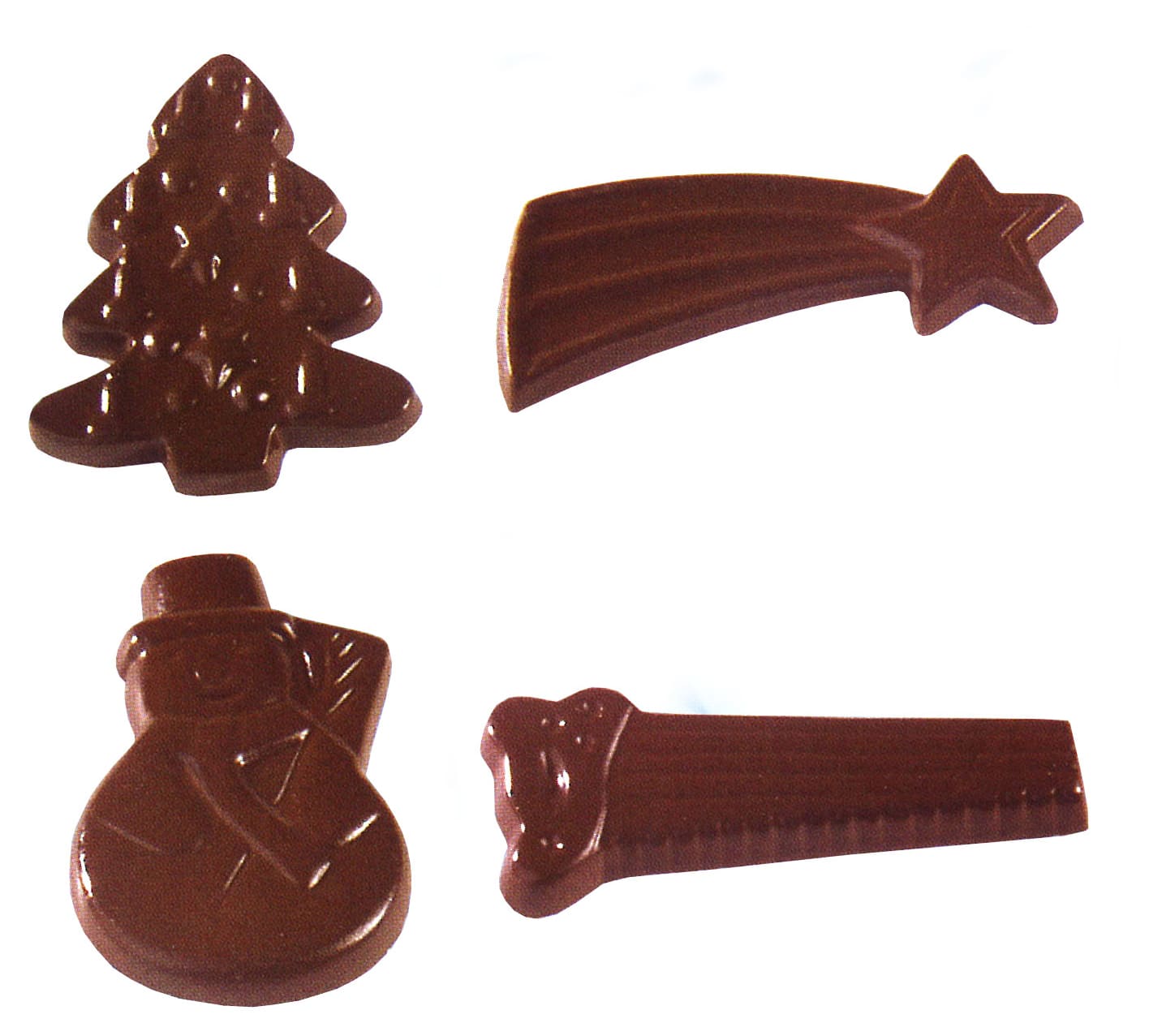 Chocolate Mould - 4 Christmas shapes - Meilleur du Chef