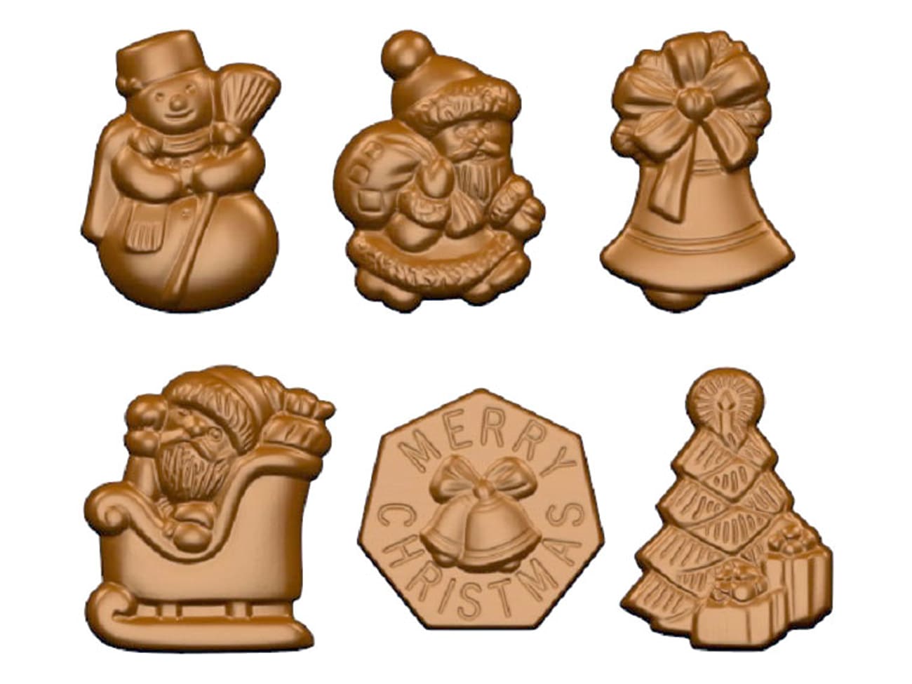 Chocolate Mould - Assorted Christmas Shapes - 24 Cavities - Meilleur du ...