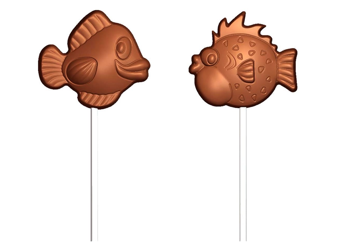 Lollipop Chocolate Mould - Easter fish shapes - Meilleur du Chef