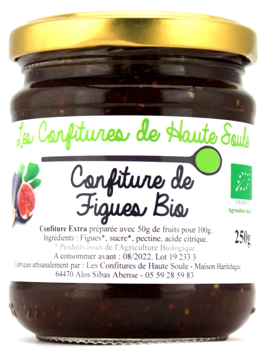 Organic Fig Jam - Pot of 250g - Confitures de Haute Soule - Meilleur du ...