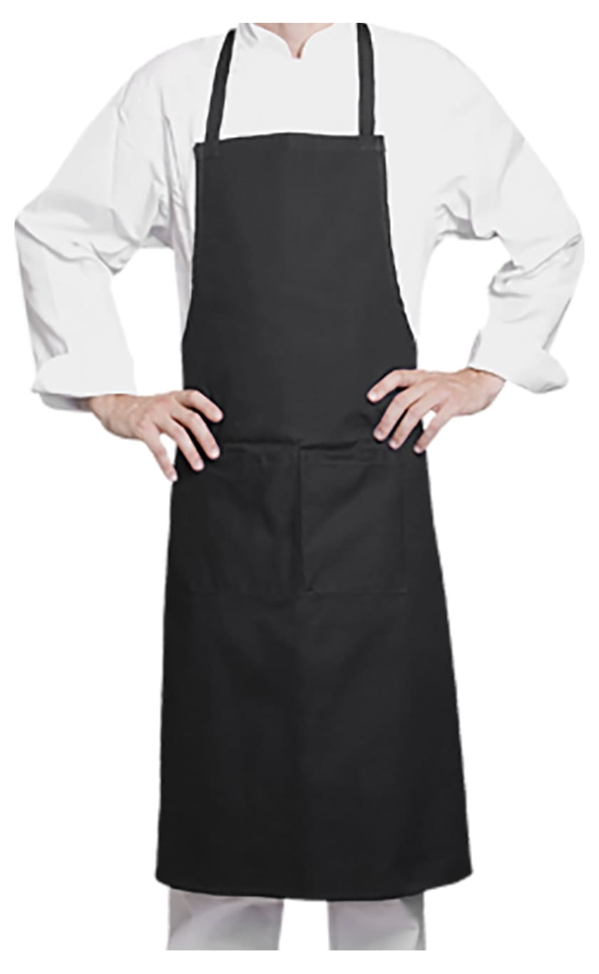 Apron with bib - Black - Clément Design - Meilleur du Chef