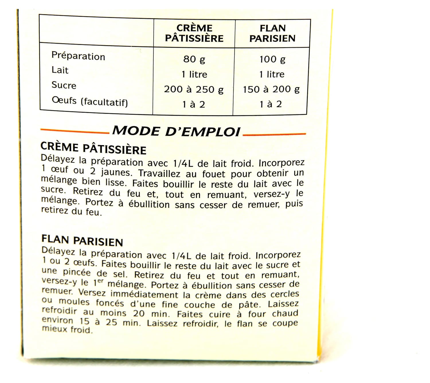Crème Pâtissière Powder - 1kg - Ancel - Meilleur du Chef