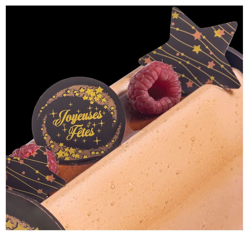 Chocolate transfer sheet - stars on lines - Pack of 10 sheets - Décors ...