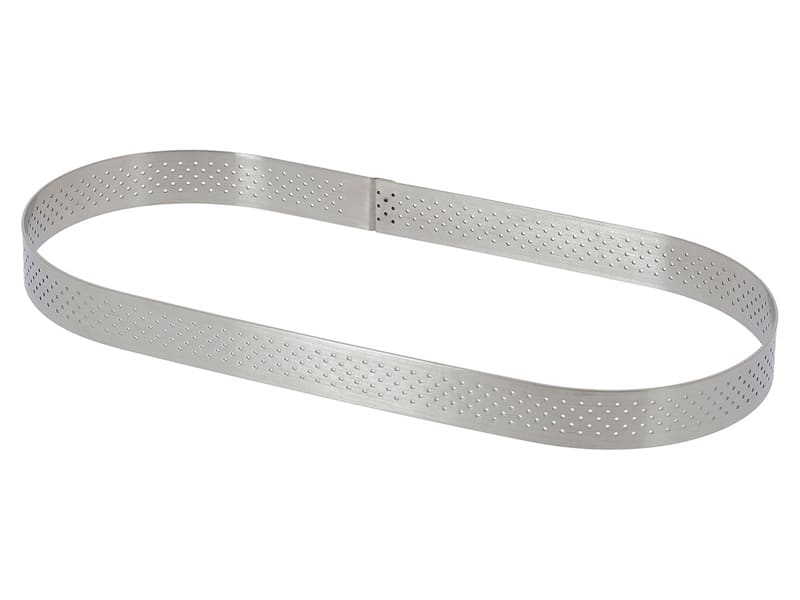 Perforated Stainless Steel Oval Ring - H 2cm - 27 x 8cm - De Buyer ...