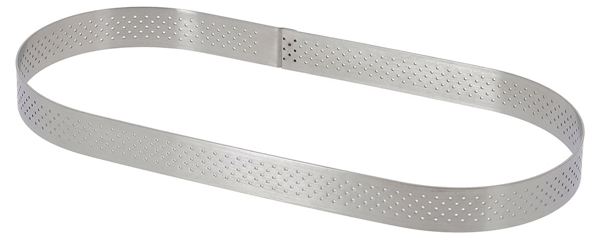Perforated Stainless Steel Oval Ring - H 2cm - 27 x 8cm - De Buyer ...