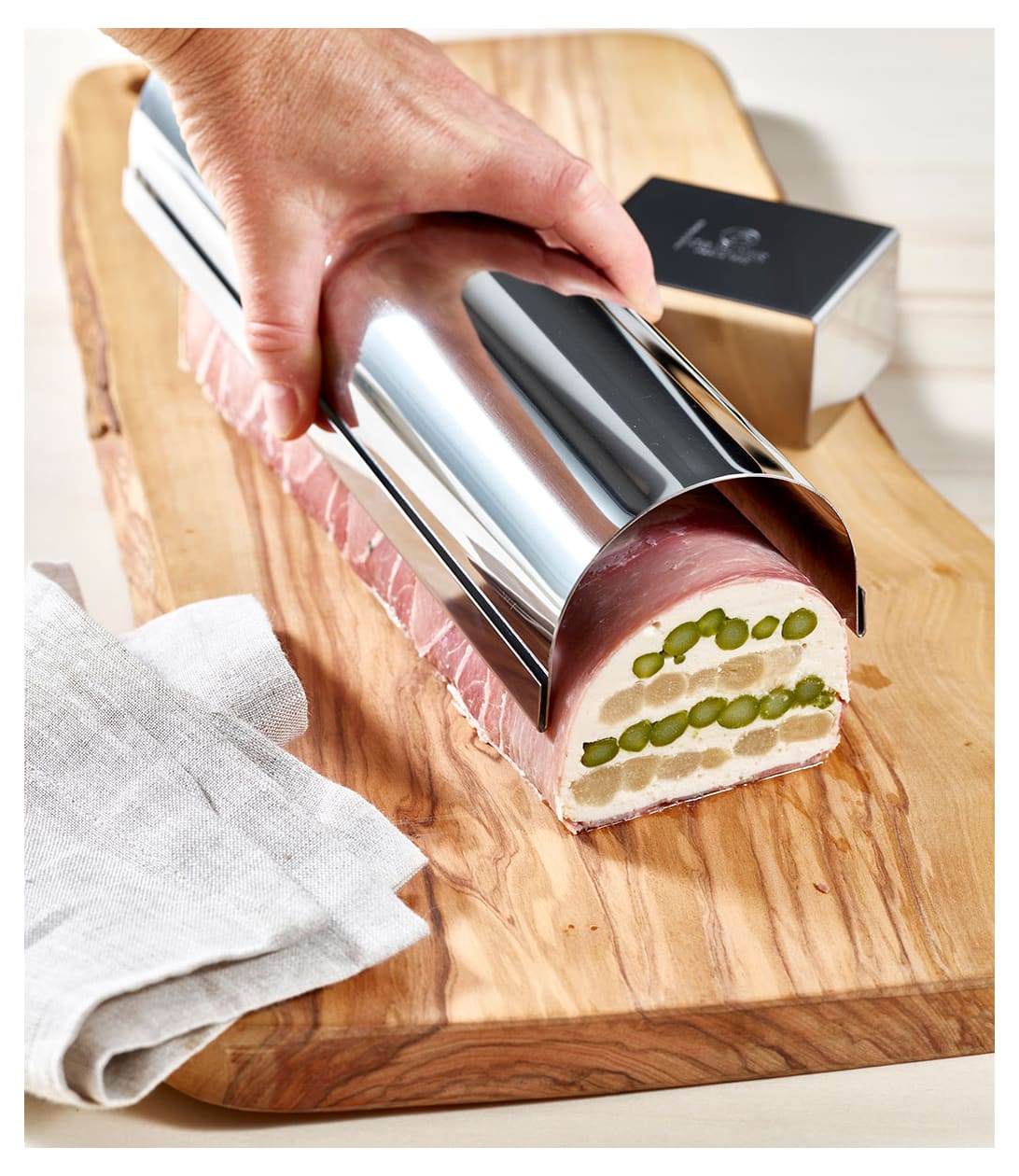 Stainless Steel Yule Log Mould with Removable Ends - Large - 30cm x Ø 7 ...