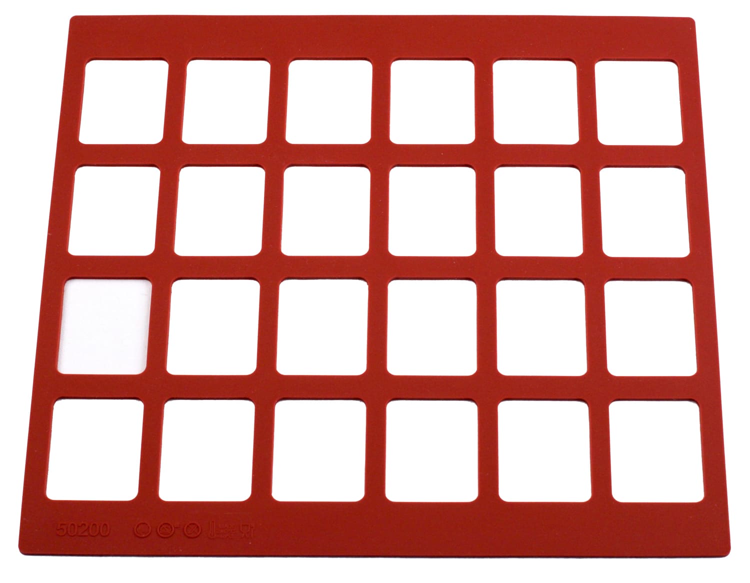 Silicone Chablon Stencil Mat - 24 Rectangles - Meilleur du Chef