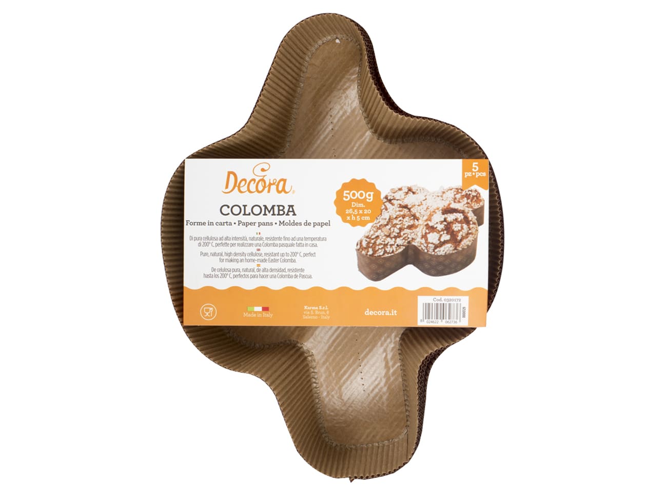Colomba Paper Moulds (x 5) - For about 500 gr of dough - Decora ...