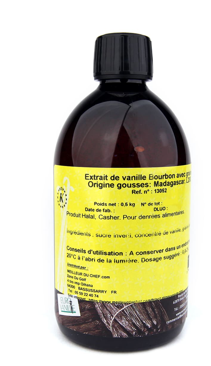 Bourbon Vanilla Extract with Seeds - 500 g - Eurovanille - Meilleur du Chef