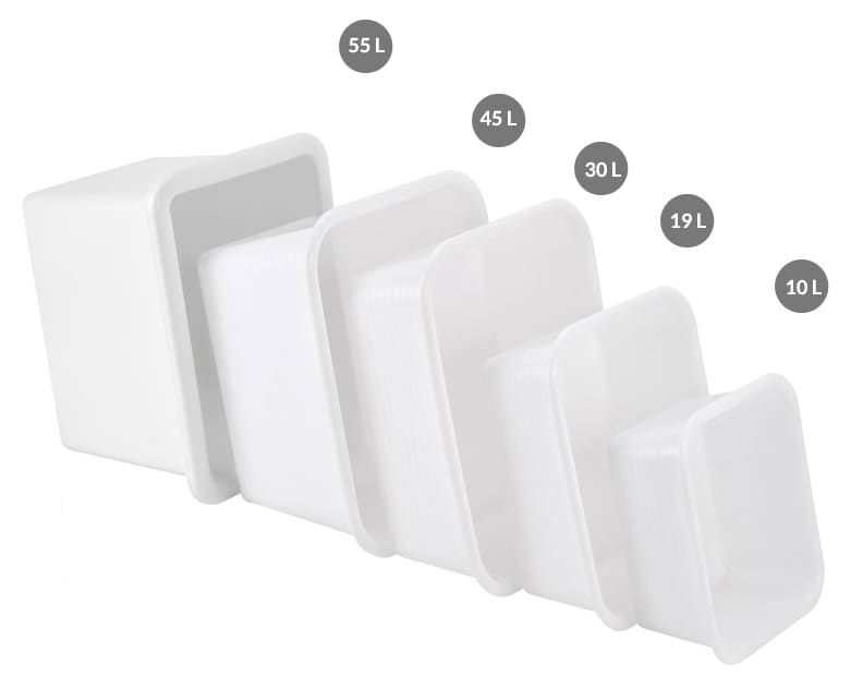 30L Nestable Reinforced Tray - 54 x 44 x H 20cm - Gilac - Meilleur du Chef