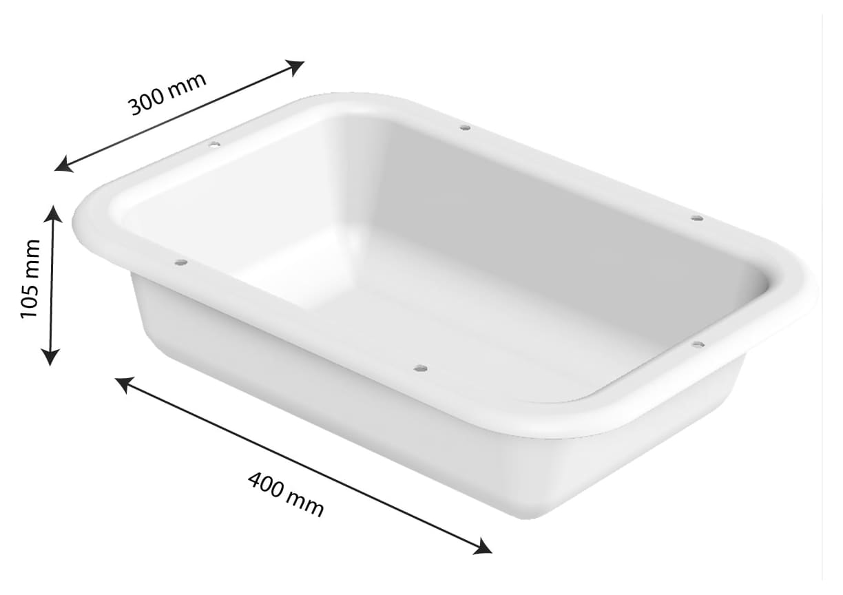 Half-Size Dividing Dough Container 7L - 40 x 30 x H 10.5cm - Gilac ...