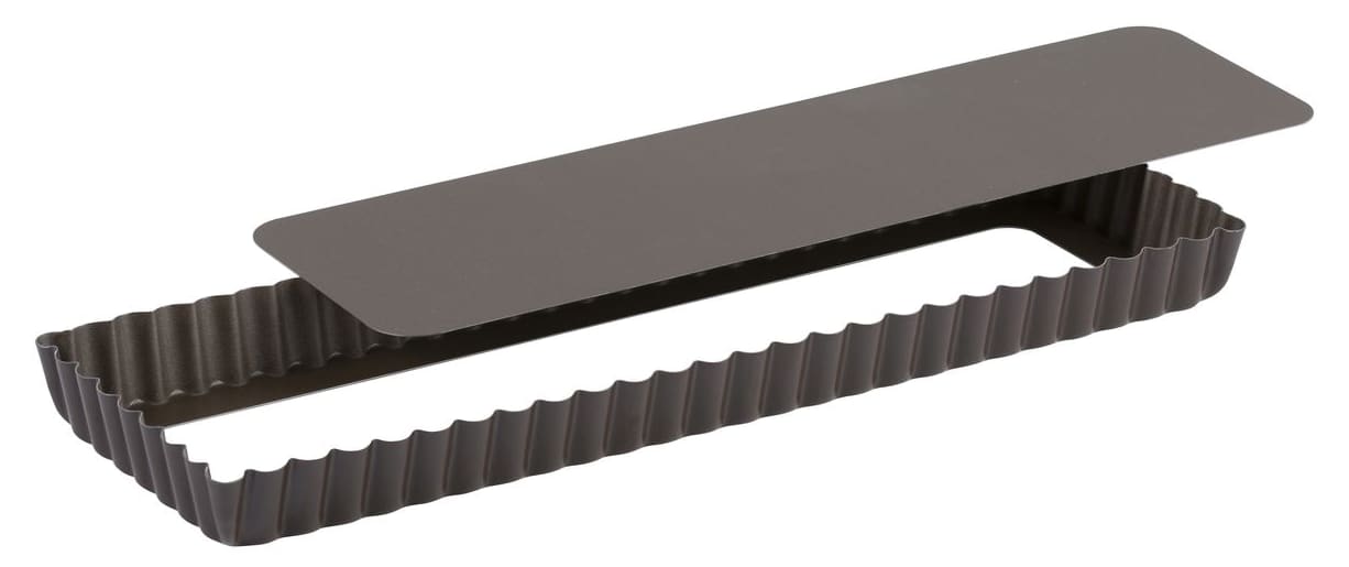 Loose-Bottom Rectangular Fluted Tart Tin - 35 x 11cm - Gobel - Meilleur ...