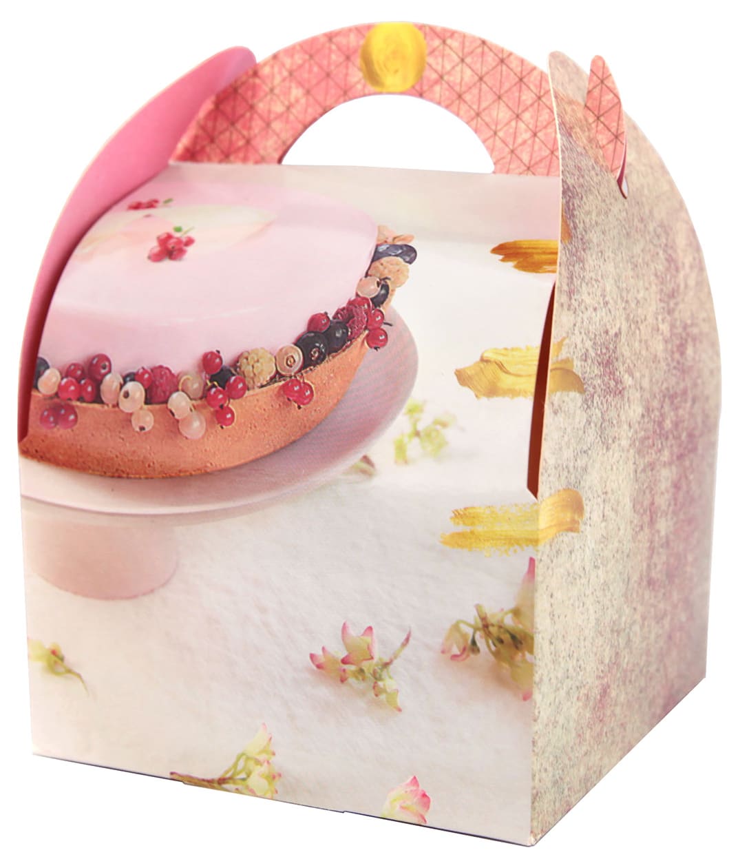 'Exquise' Square Tart Box with Handle - Height 6cm - 17 x 15.5cm (x 50 ...