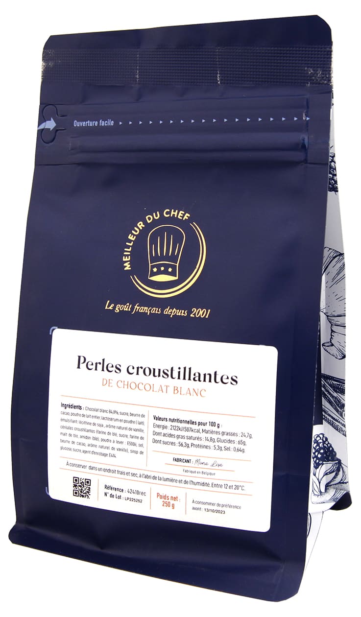 White Chocolate Crispy Pearls - 250g - Mona Lisa - Meilleur du Chef