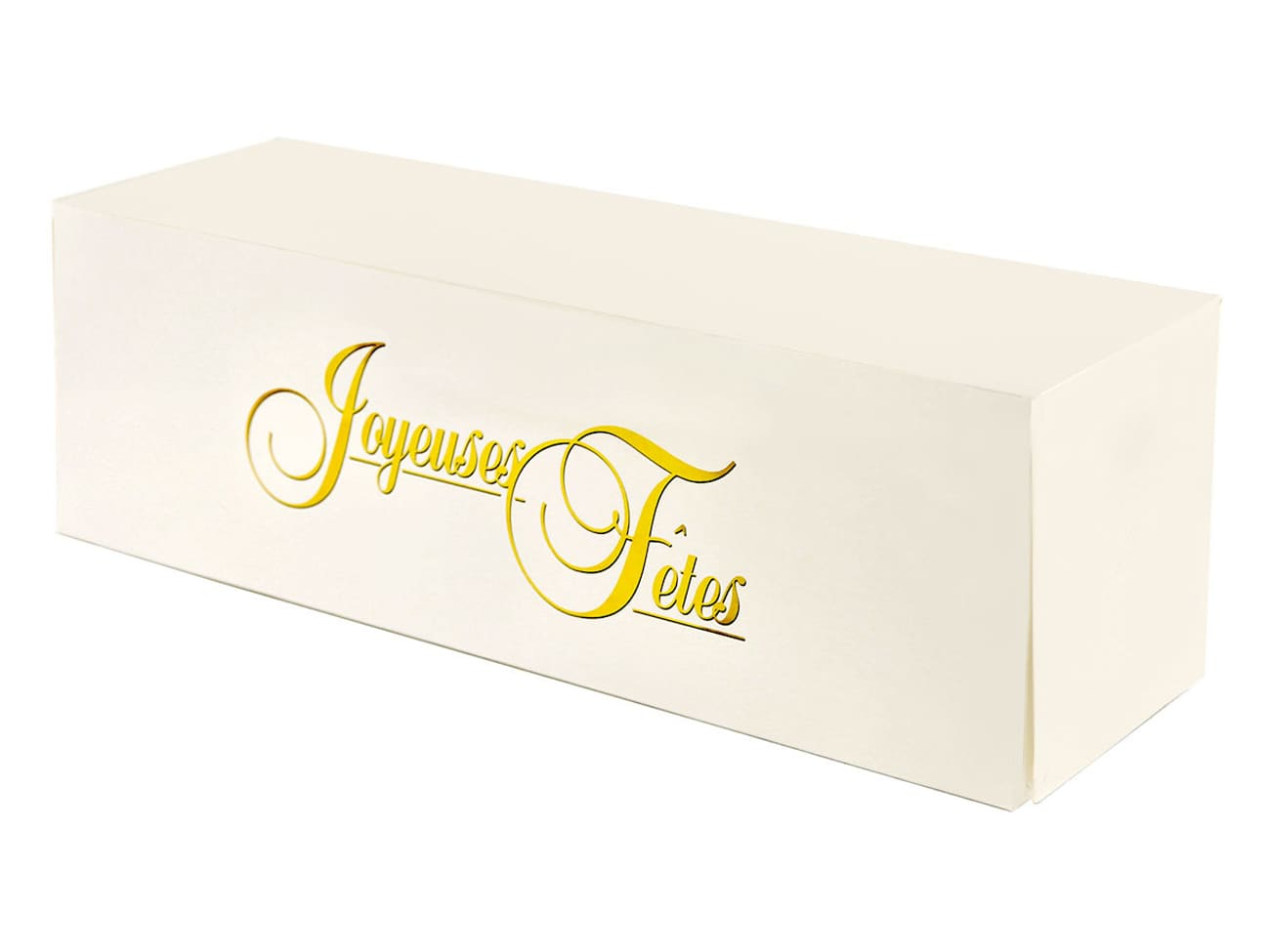 Yule Log Box - 'Joyeuses Fêtes' - 35 x 11 x 11cm - Meilleur du Chef