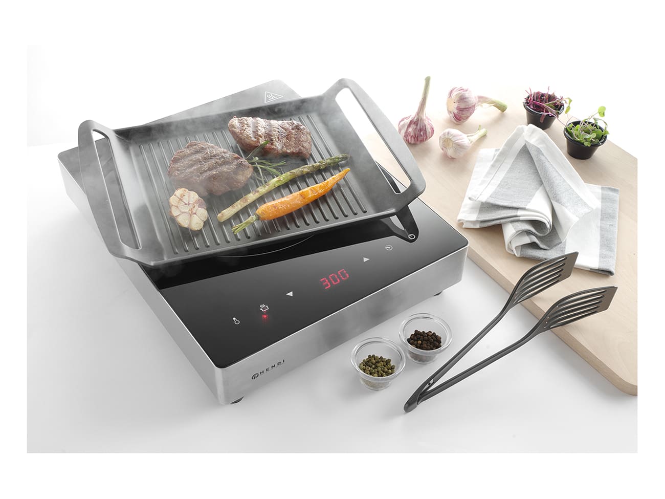 Cast Aluminium Griddle - Induction Safe - 39 x 26cm - Hendi - Meilleur ...