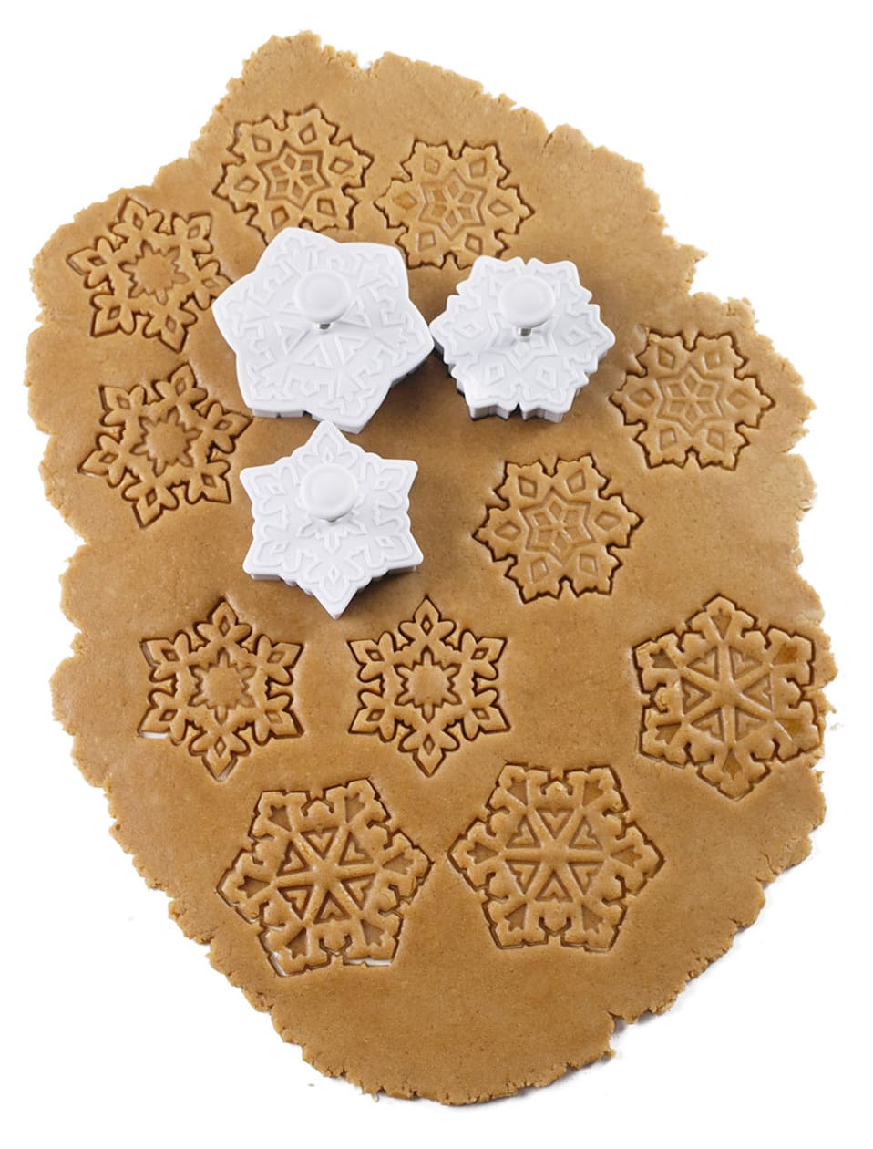 Pusher Cookie Cutters (x 3) - Snowflake shape - Ibili - Meilleur du Chef