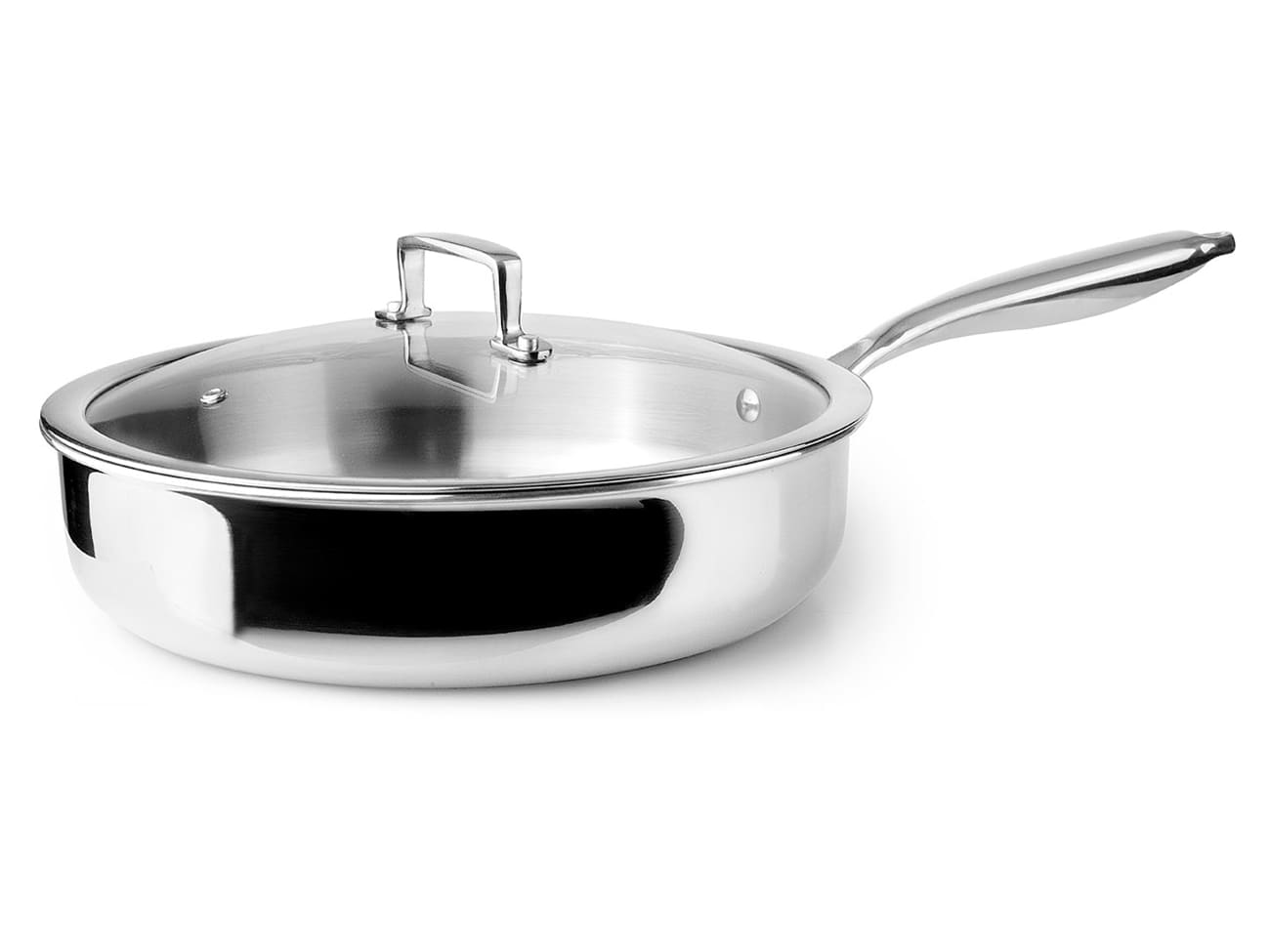 Triply Natural Stainless Steel Sauté Pan - Multilayer - Ø 24 cm - Ibili ...