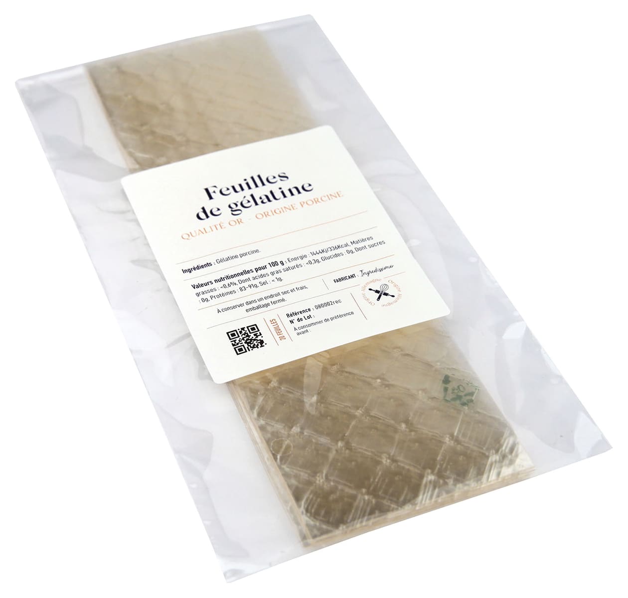 Unflavored Gelatin PerfectaGel Gold Gelatin Sheets - 200 Bloom German ...