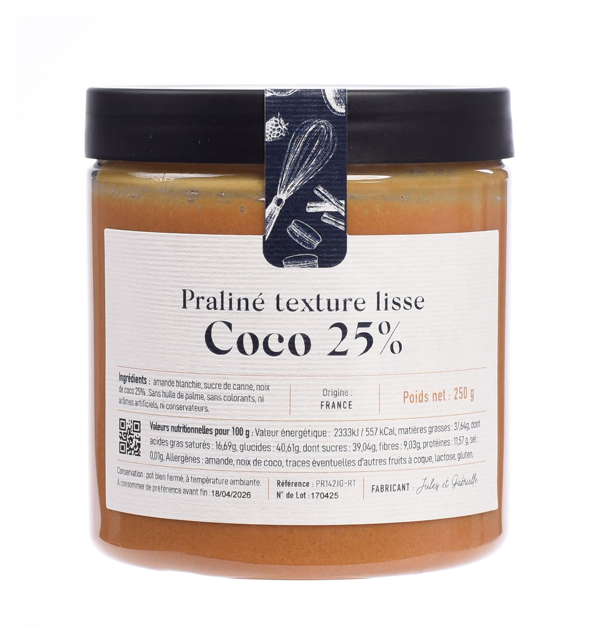 Coconut Praline Paste 25% - Smooth - 250g - Meilleur du Chef - Meilleur ...