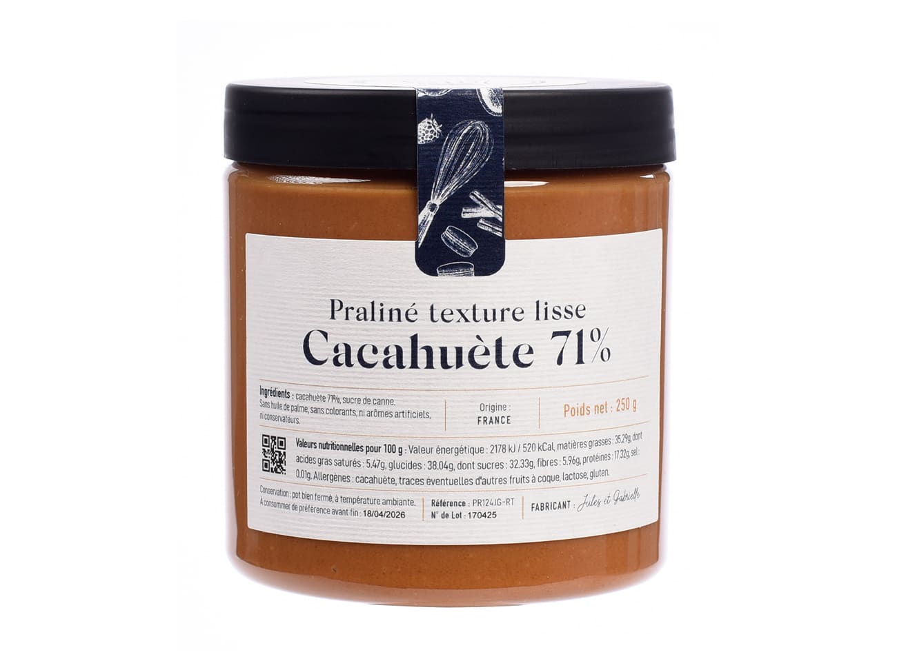 Peanut Praline Paste 71% - Smooth - 250g - Meilleur du Chef - Meilleur ...