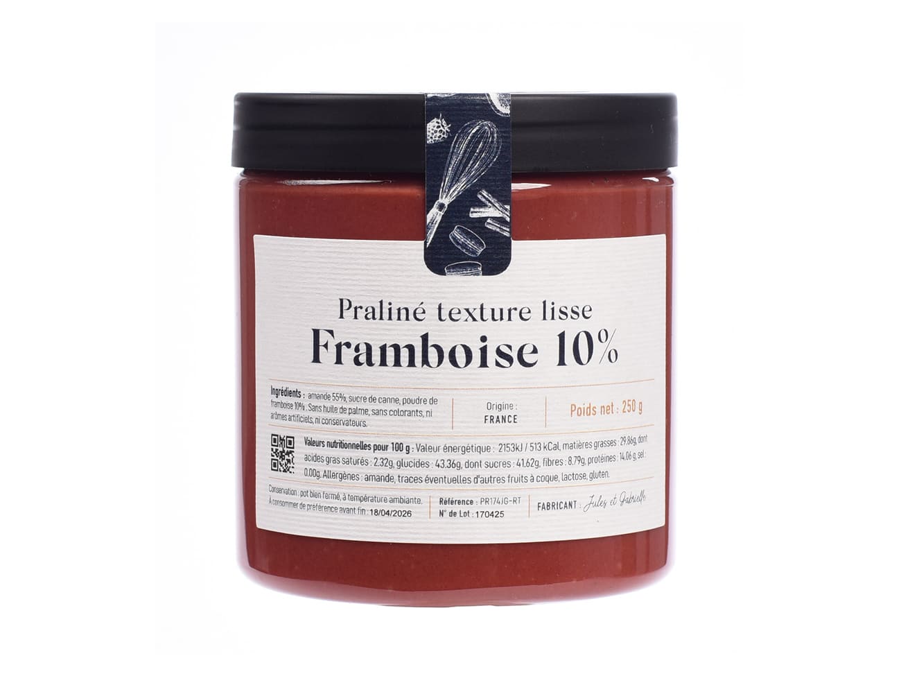 Raspberry Praline Paste 10% - Smooth - 250g - Meilleur du Chef ...