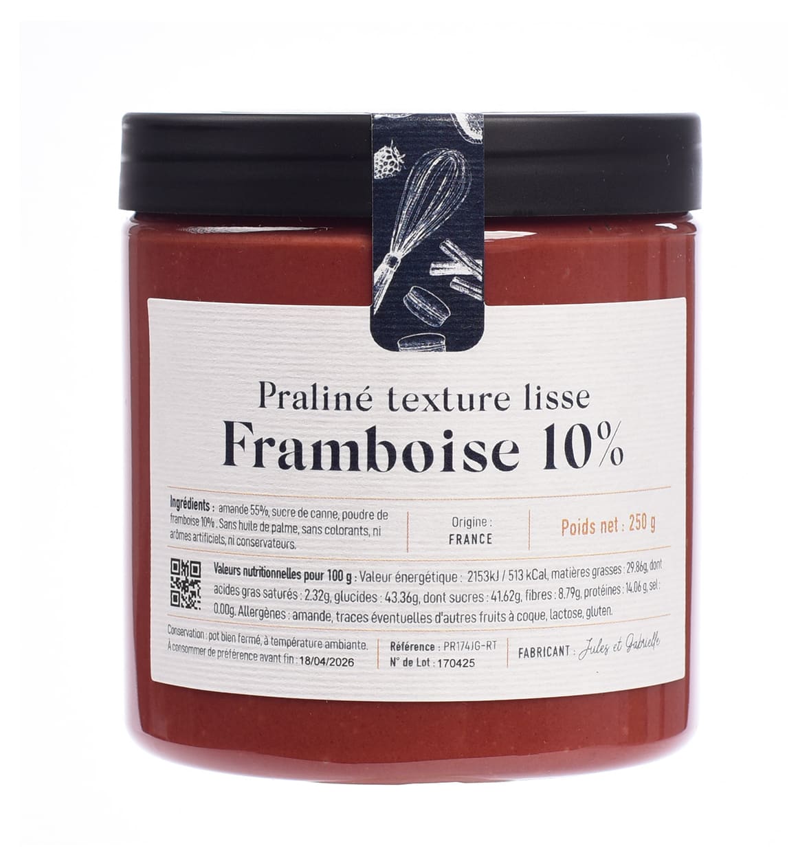 Raspberry Praline Paste 10% - Smooth - 250g - Meilleur du Chef ...