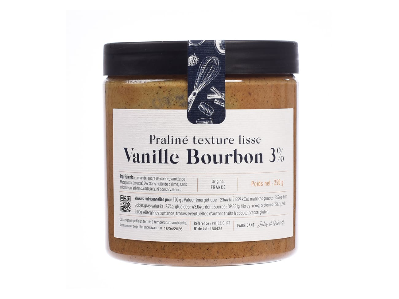 Bourbon Vanilla Praline Paste 3% - Smooth - 250g - Meilleur du Chef ...