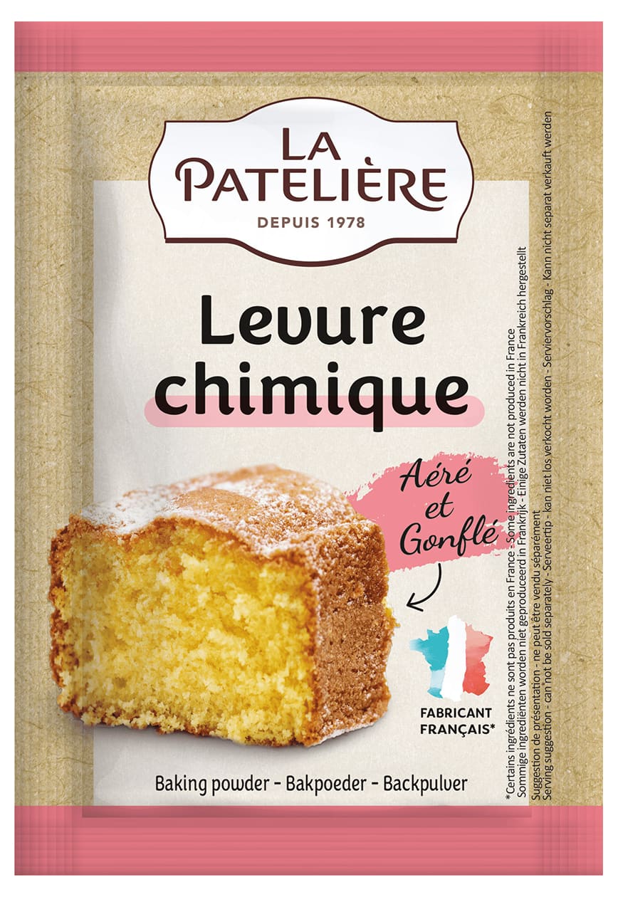 Baking powder - 6 envelopes of 11 g - La Patelière - Meilleur du Chef