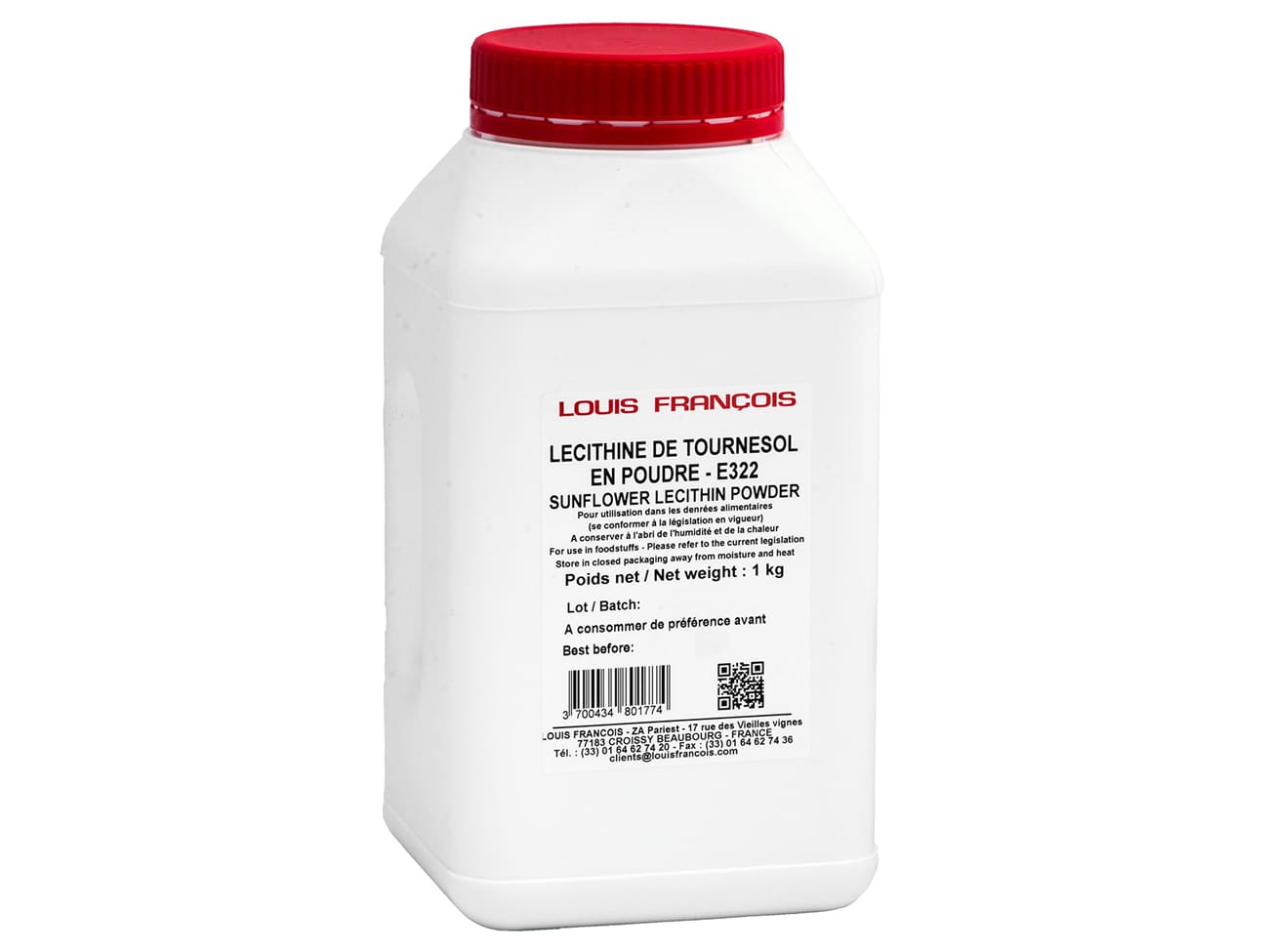 Sunflower Lecithin - Powder - 1kg - Louis François - Meilleur du Chef