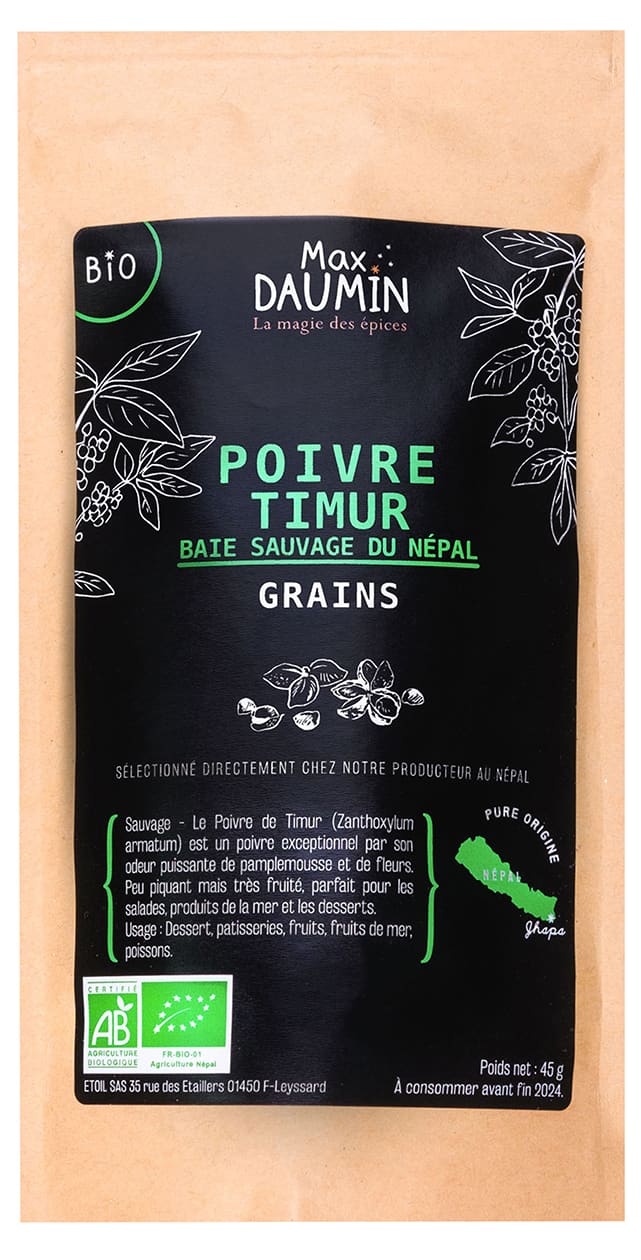 Organic Timut Pepper - 45g - Max Daumin - Meilleur du Chef