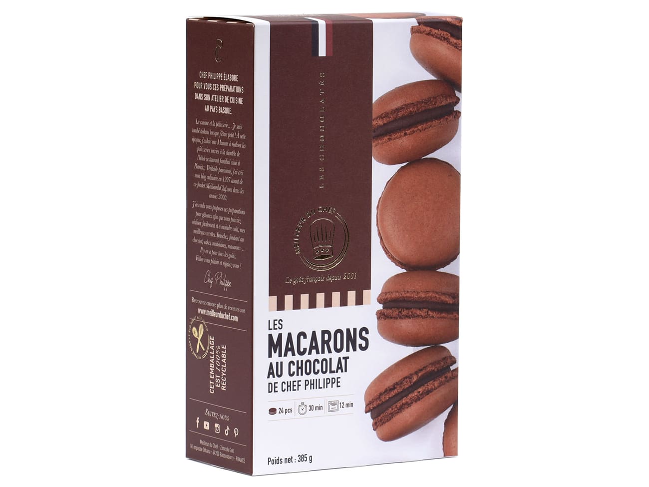 Chocolate Macaron Mix - by Chef Philippe - 450g - Meilleur du Chef ...