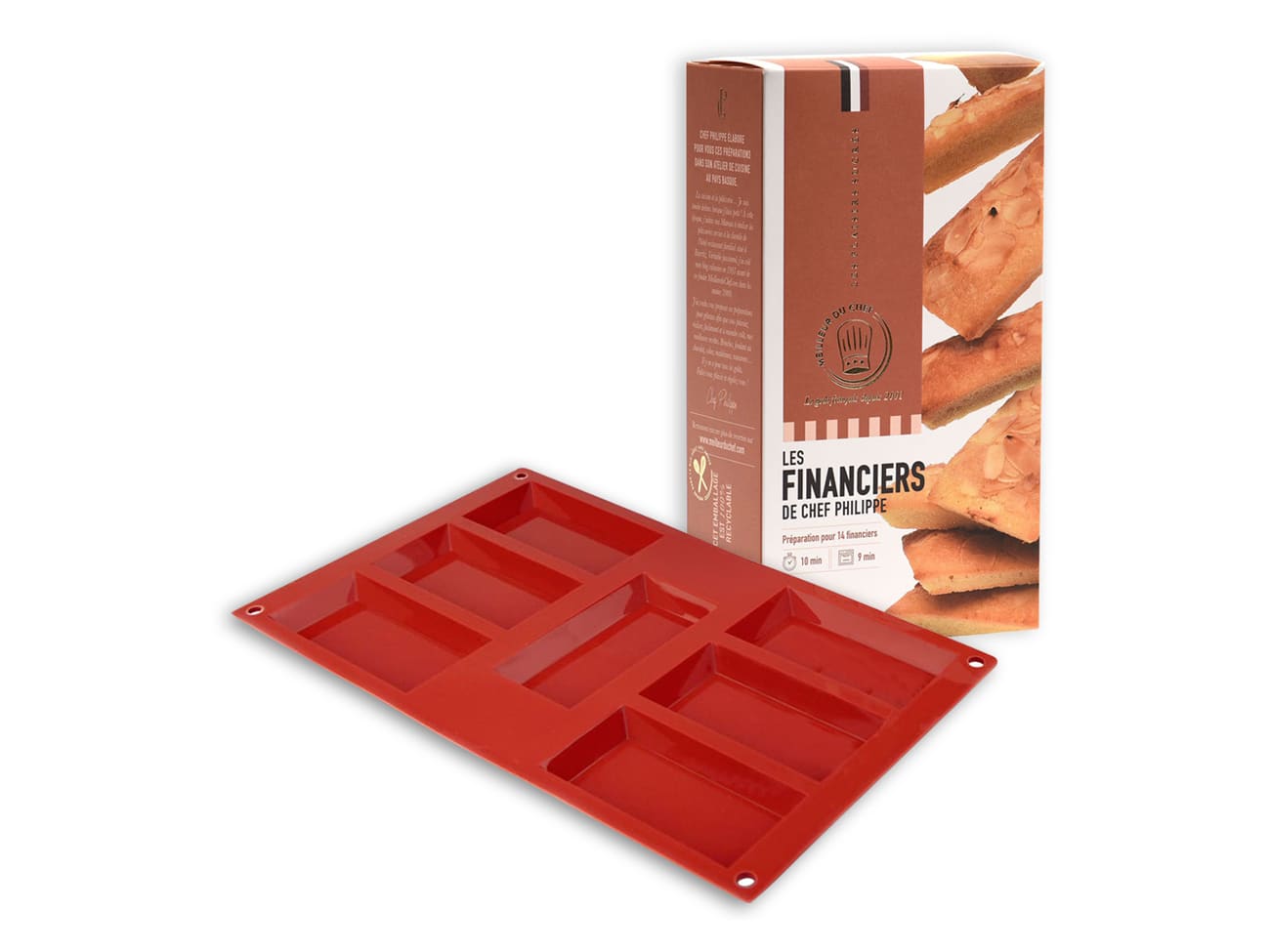 Financier Silicone Mould - + Instant mix by Chef Philippe - 30 x 17.5cm ...