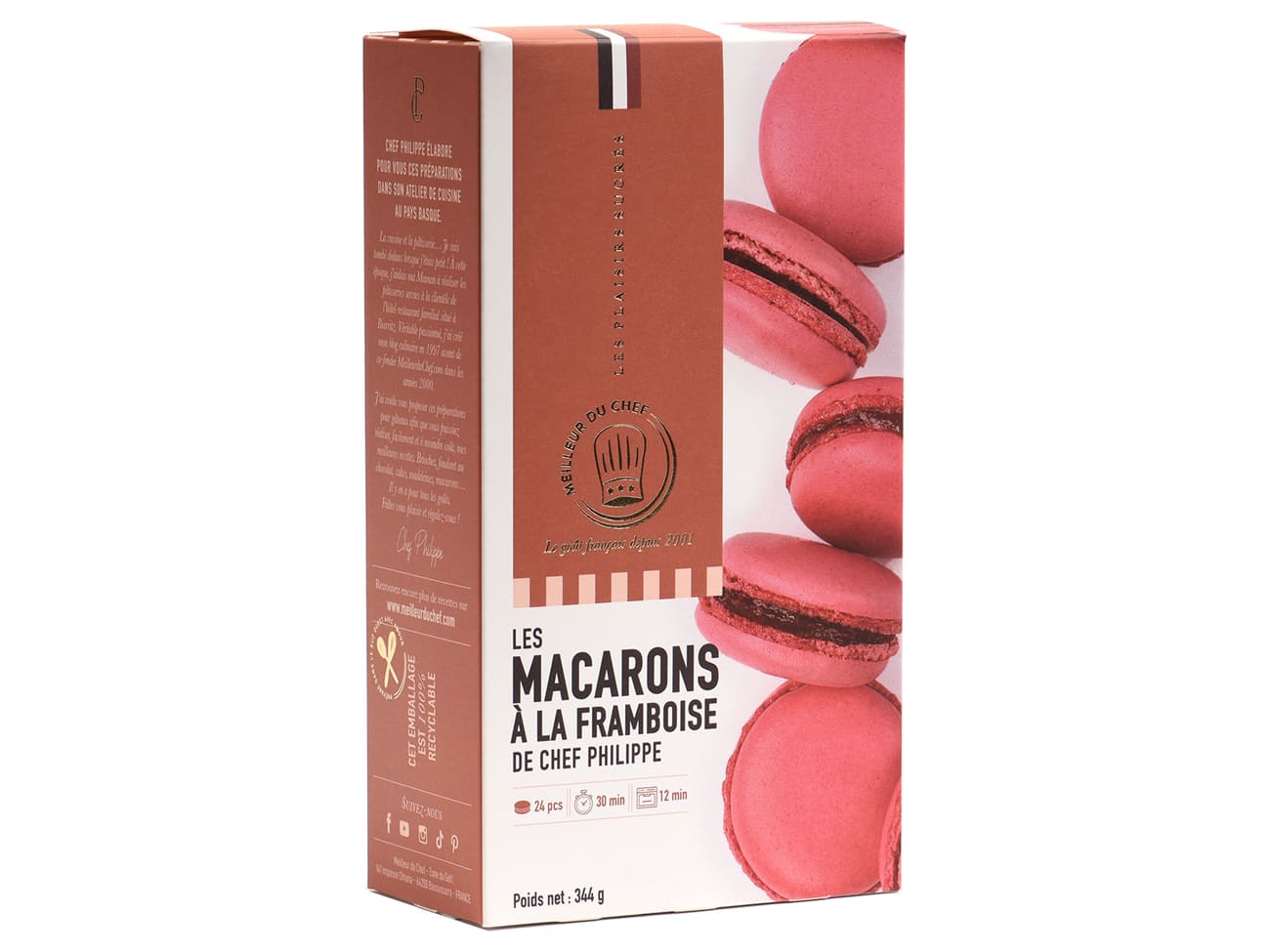 Raspberry Macaron Mix - By Chef Philippe - 344g - Meilleur du Chef ...