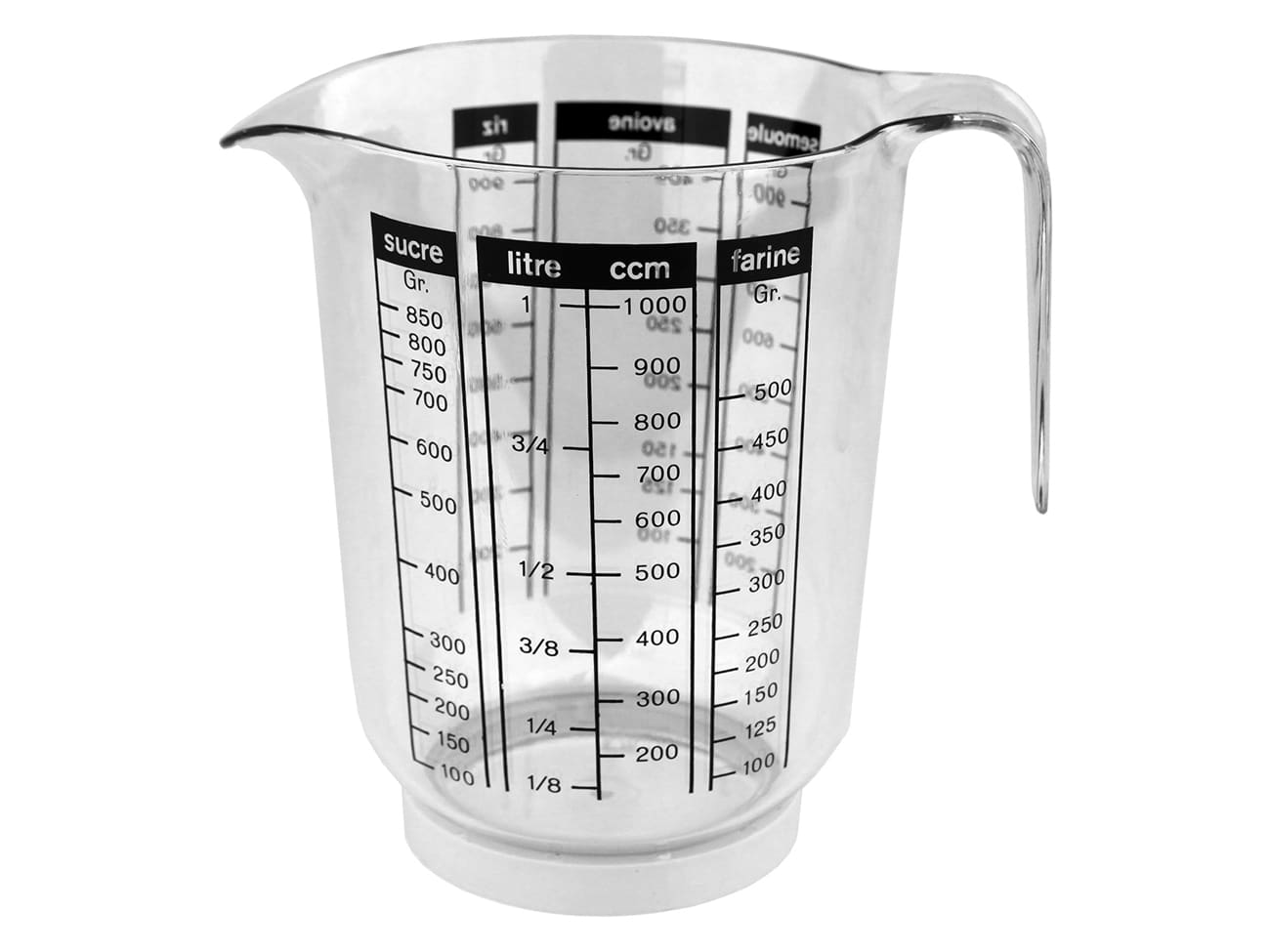 Graduated Jug - Plastic - 1 litre - Mallard Ferrière - Meilleur du Chef