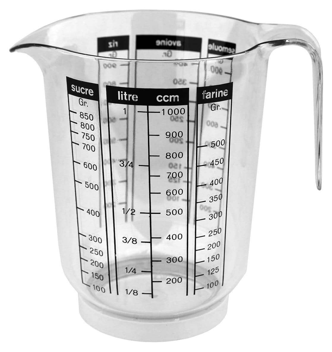 Graduated Jug - Plastic - 1 litre - Mallard Ferrière - Meilleur du Chef